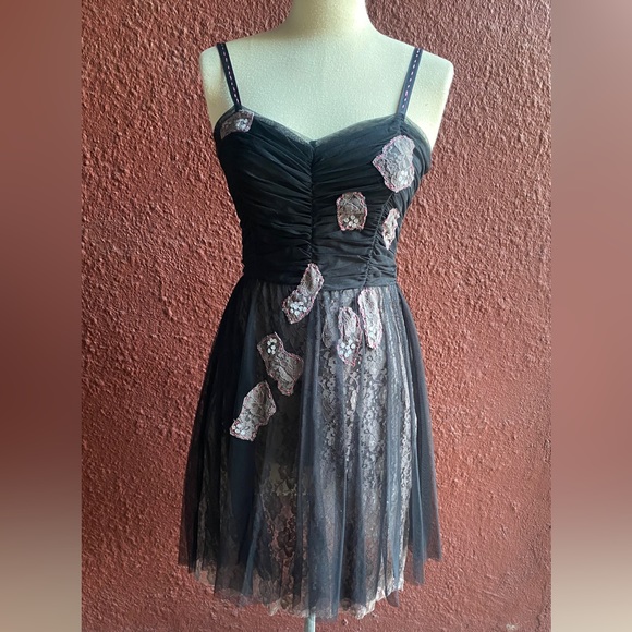 Lux | Dresses | Urban Outfitters Vintage Lux Lace Tulle Netting Prom ...